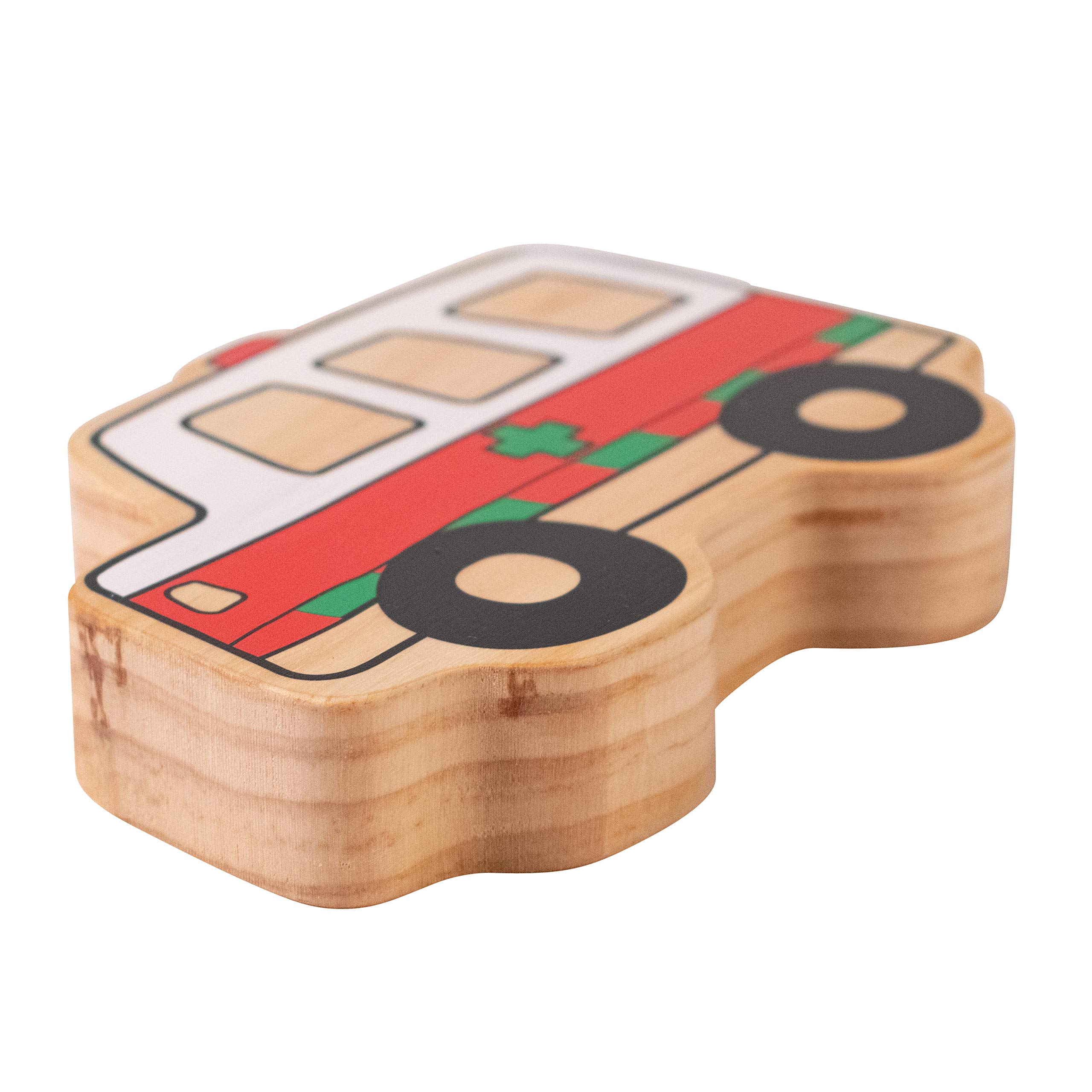 THE FRECKLED FROG Happy Architect - Emergency - Set of 20 - Ages 2+ - Wooden Blocks for Preschoolers and Elementary Aged Kids - Includes Workers, Vehicles and Buildings