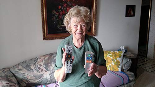 Flipper Big Button Universal TV Remote - Seniors, Elderly - Simple, Works TV & Cable - Favorite Channels - Learning - Supports IR Devices