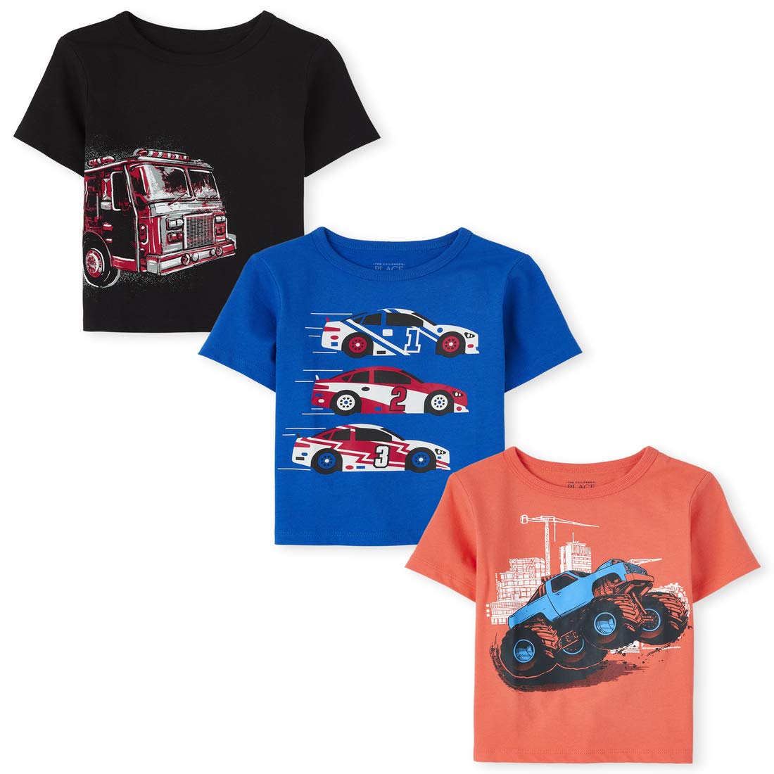 The Children's Place, Baby and Toddler Boys Transportation Graphic Tee 3-Pack,Multi CLR,18-24MONTH