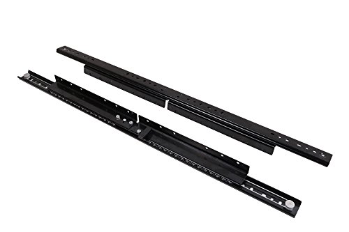 ECLV 33 1/2'' Table Leaf Sliding Brackets Dining Table Extender Brackets Coffee Table Slides,Computer Desk Extender,Black