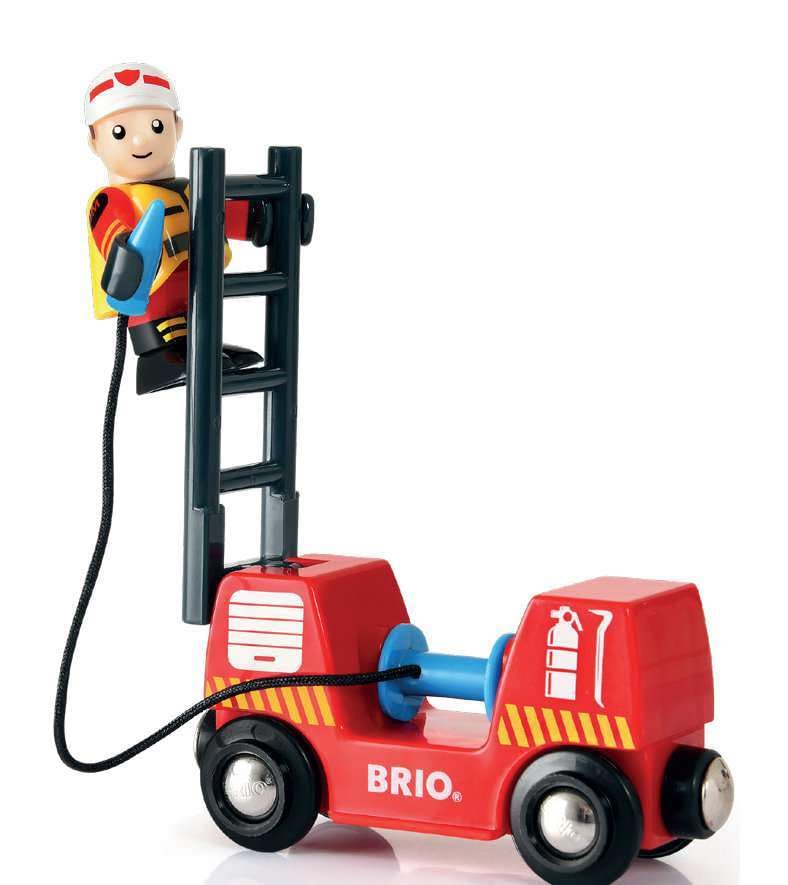 BRIO 33815 Rescue Firefighter Set | 18 Piece Train Toy Set with Fire Truck and Accessories | Kid-Friendly Wooden Tracks | Ideal for Toddlers Aged 3 and Up