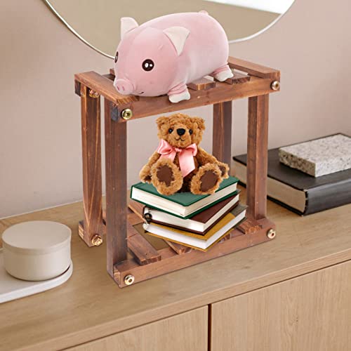 ABOOFAN Wooden Stool Plant Stand Flower Pot Display Shelf Bonsai Rack Decorative Plant Riser Holder for Indoor Home 1 Set