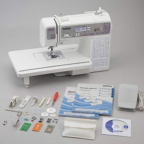 Brother 150-Stitch Computerized Sewing & Quilting Machine with Wide Table, White (RSQ9285)