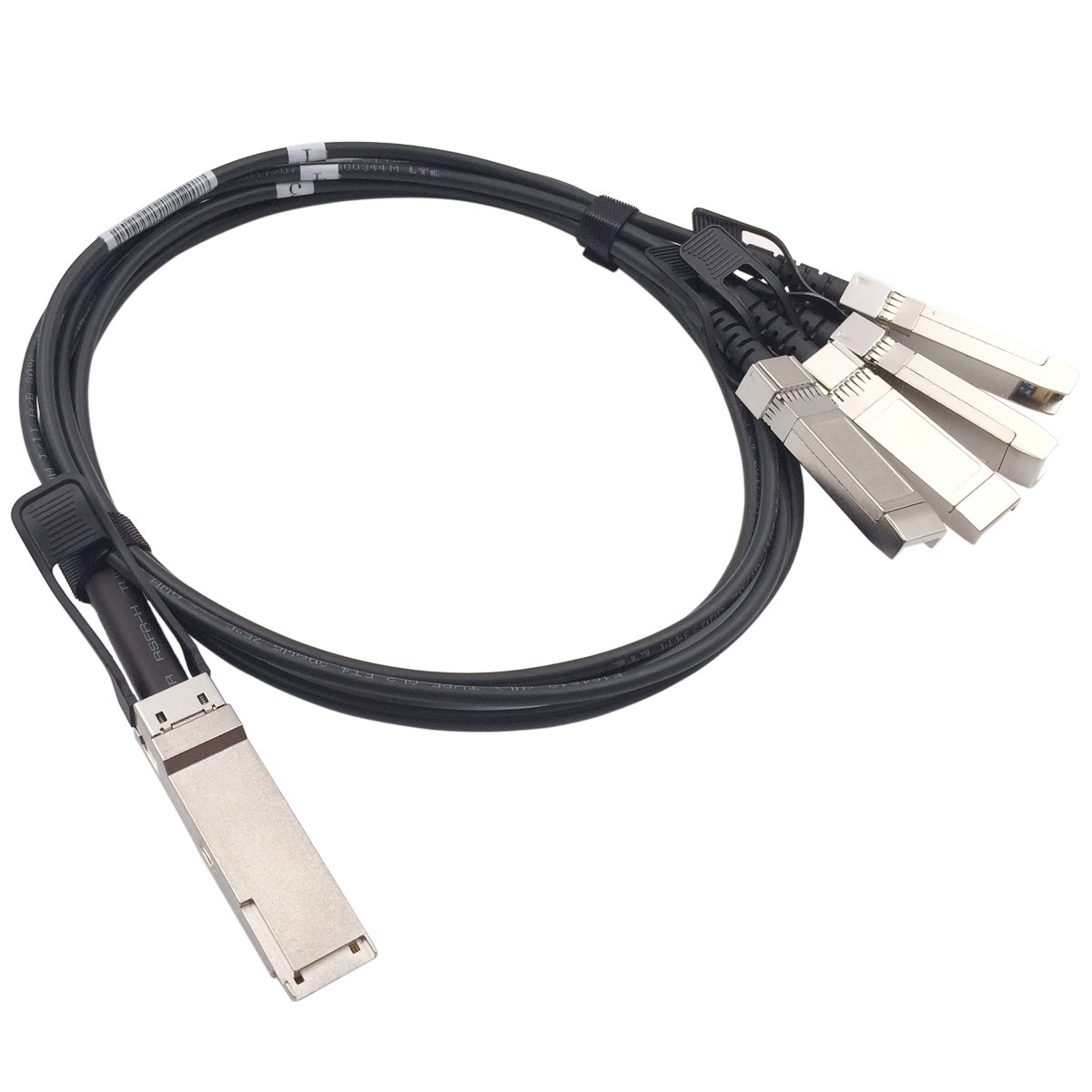 Wiitek 1M QSFP+ to 4 SFP+ DAC Breakout Cable, QSFP-4SFP10G-CU1M, 40G QSFP+ Direct Attach Copper Cable, 30AWG Black, for Cisco, Ubiquiti, Mellanox, Supermicro, Compatible for Mikrotik