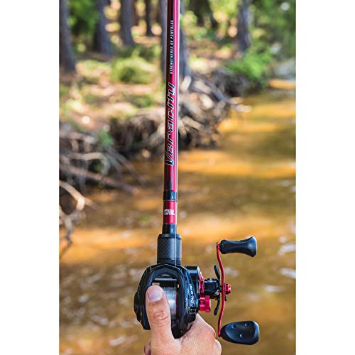 Abu Garcia Revo SX RKT Low Profile Baitcast Fishing Reel, Black/Red