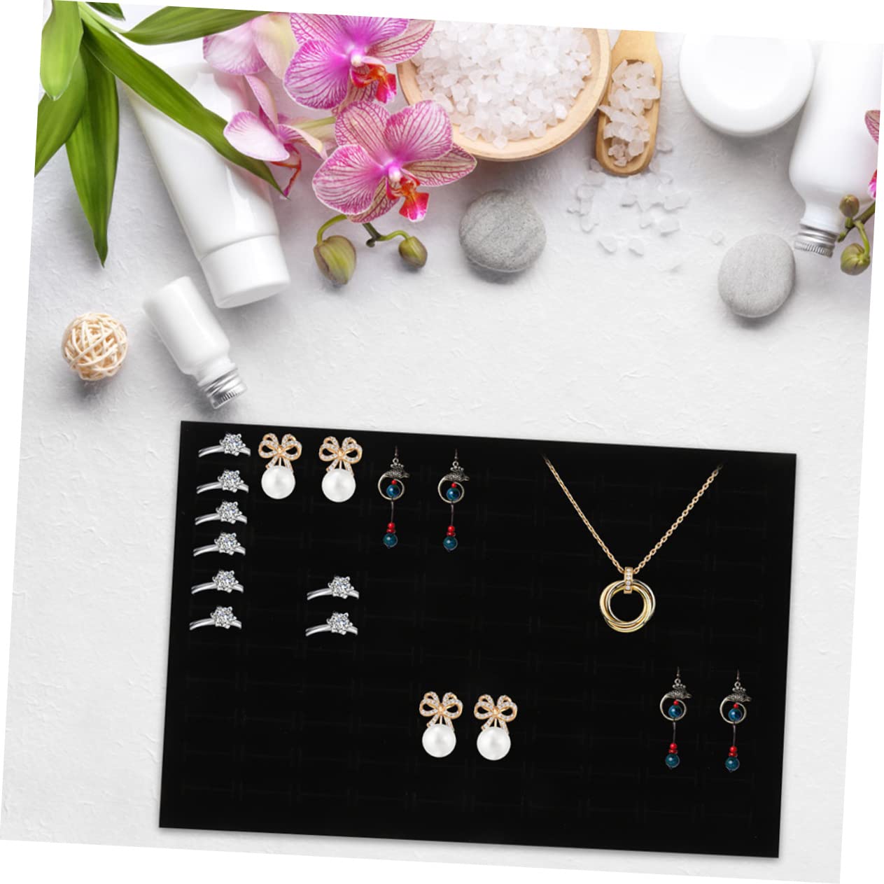 Abaodam 6 Pcs Jewelry Box Ring Insert Display Jewelry Supplies Ring Displays for Selling Earrings Insert Ear Stud Pad Jewelry Display Pads Ring Case Hair Accessories Sponge Travel Necklace