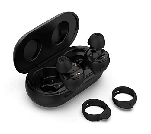 Rayker Ear Tips Kit for Galaxy Buds SM-R170 Headphone, 3 Pairs Ear Hooks & 3 Pairs Ear Tips Kit, Soft Silicone, in Case, for SM-R170 Galaxy Buds, 3+3 Pairs, Black