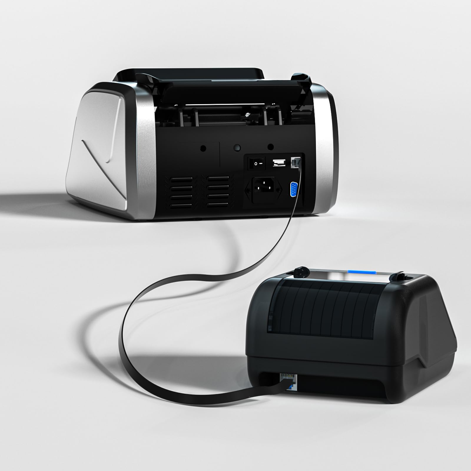 Aneken P30 Thermal Printer for AL-931, AL-N60 Money Counter Machine Mixed Denomination,Connects via RJ-11 Plug,Receipt Printer Suitable for 58 mm Thermal Paper, Default Baud Rate of 9600