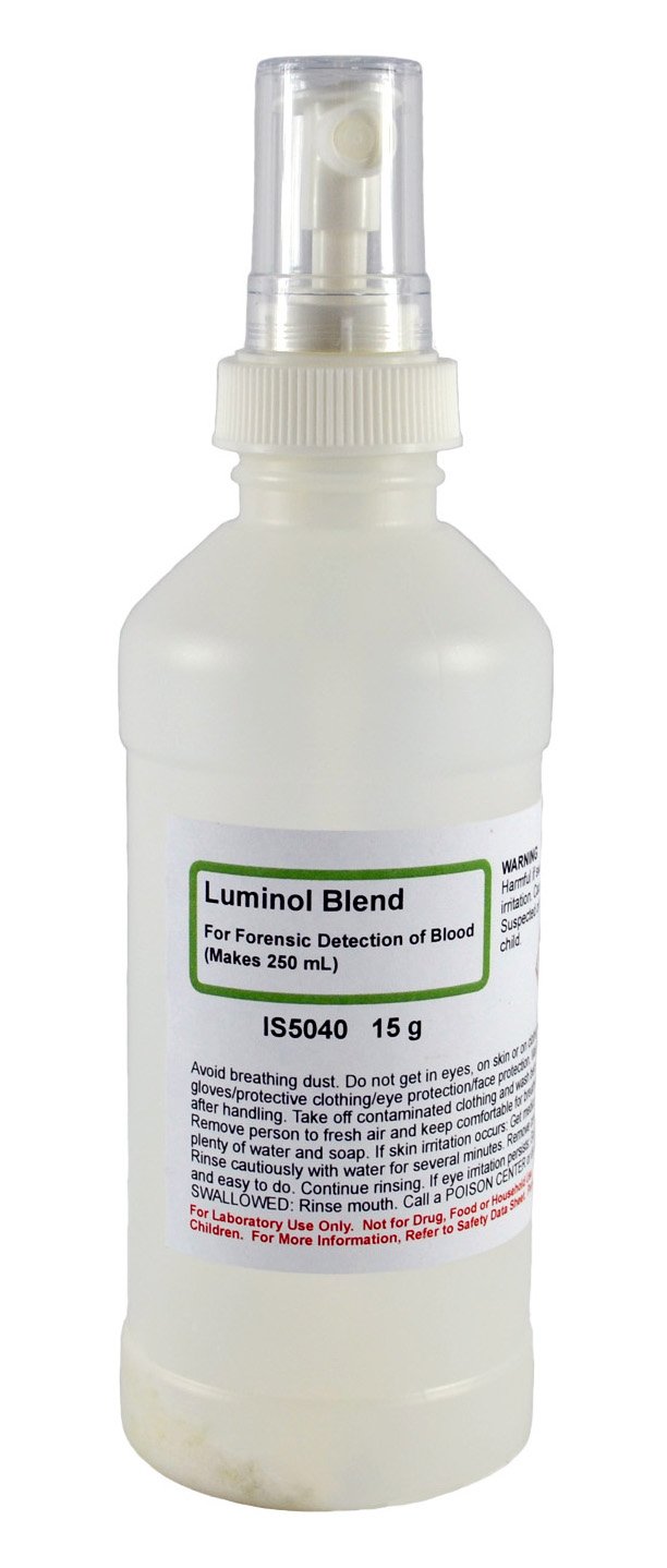 ALDON Innovating Science 15g Luminol Powder Reagent Used in Forensic Investigation - Makes 250mL of Luminol Spray