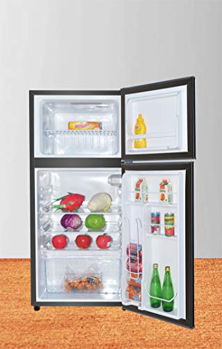 RCA RFR469 2 Door Refrigerator/Freezer, 4.6 cu ft, Black Stainless Steel, Gunmetal