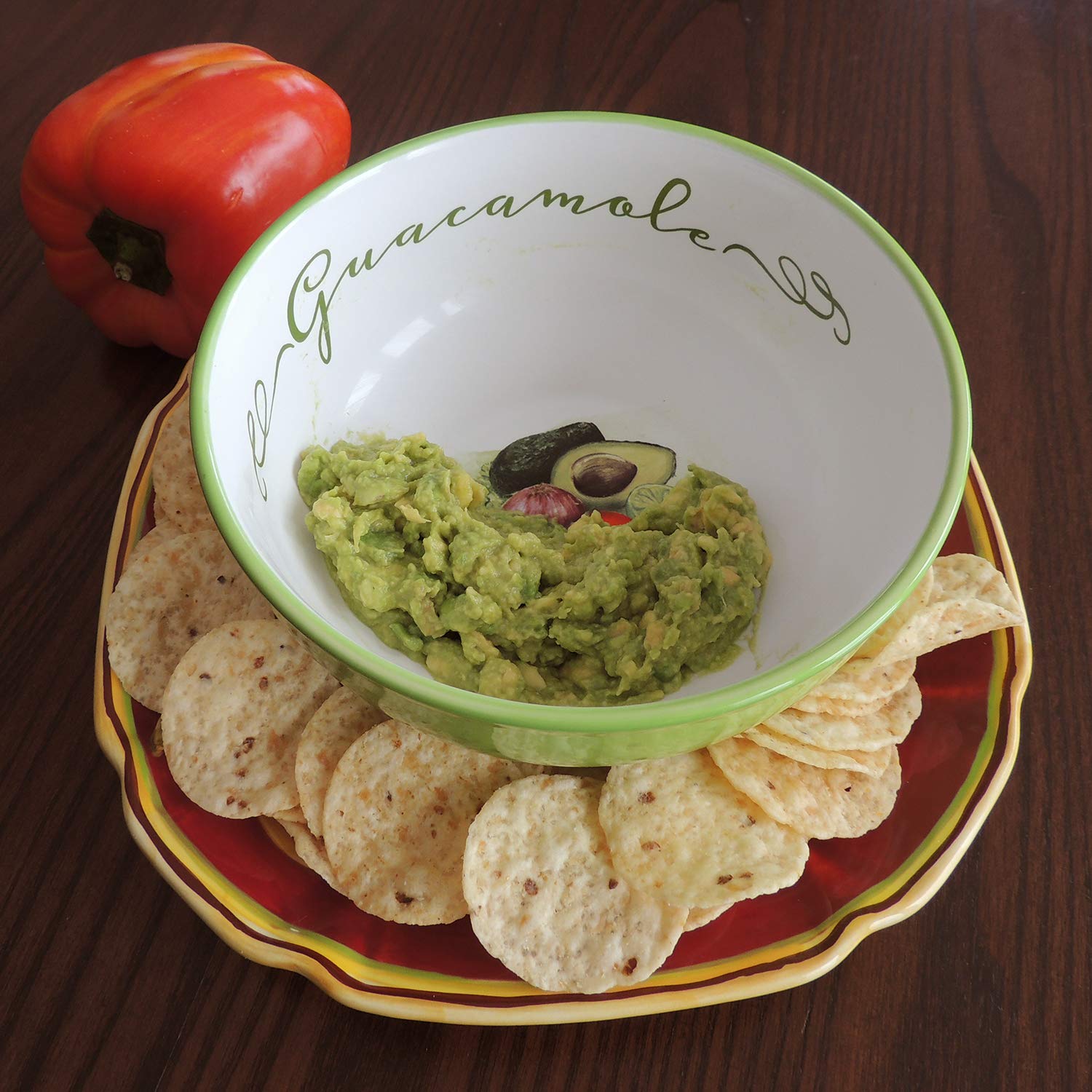 Abbey Gift 57902 Gift Guacamole Bowl, 6"/3", Multicolor