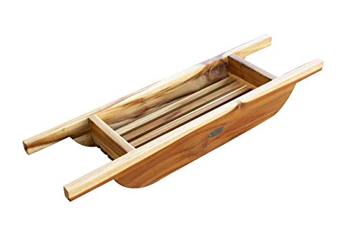 EcoDecors Solid Bath Caddy, Brown