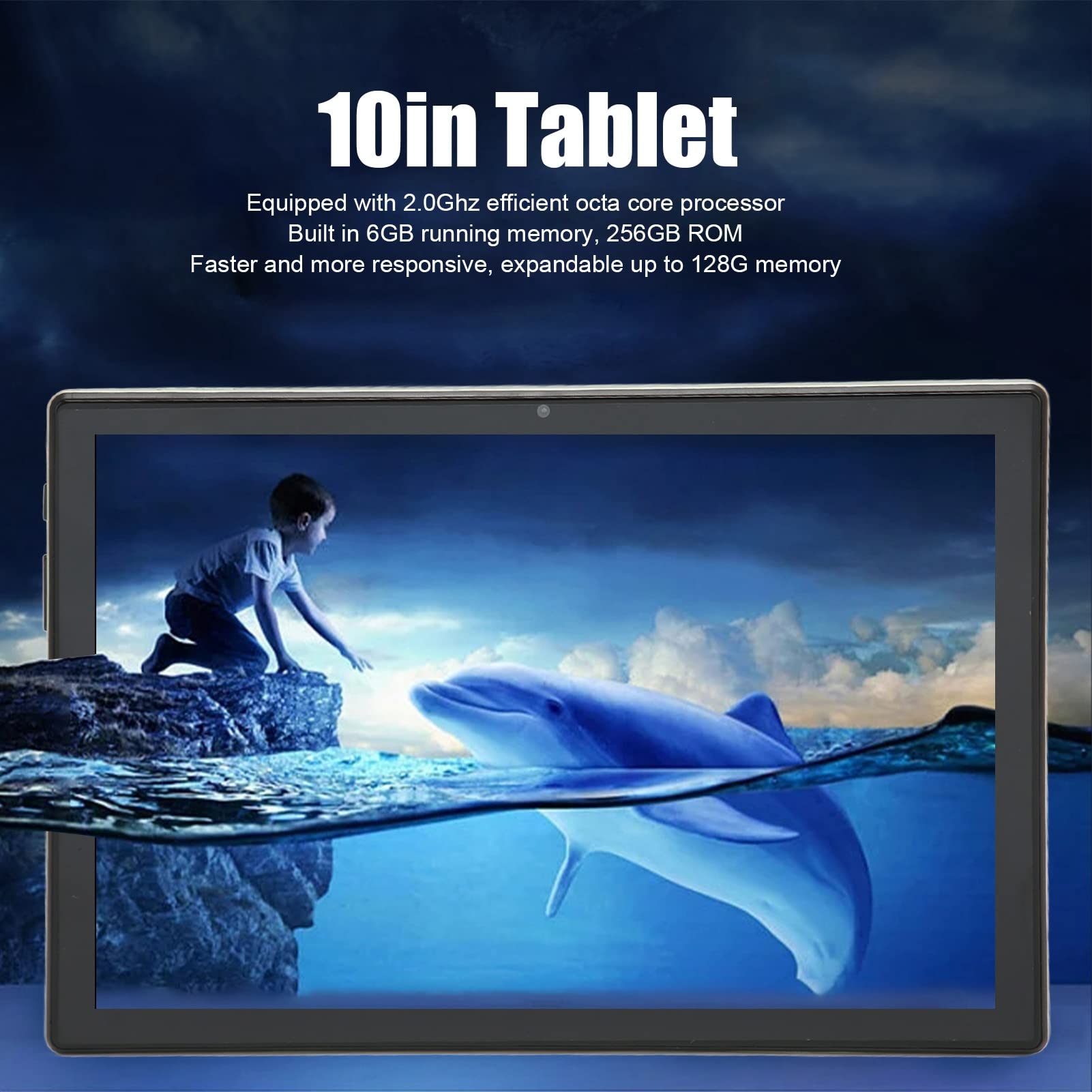 ASHATA P10 10 inch Tablet for Android 11, 8 Core CPU, 2.4G 5G WiFi, 6GB RAM 256GB ROM, Built in 128G Memory Card, 5MP 13MP Camera, 4G Net Tablet Talkable for Kids, 7000mAh