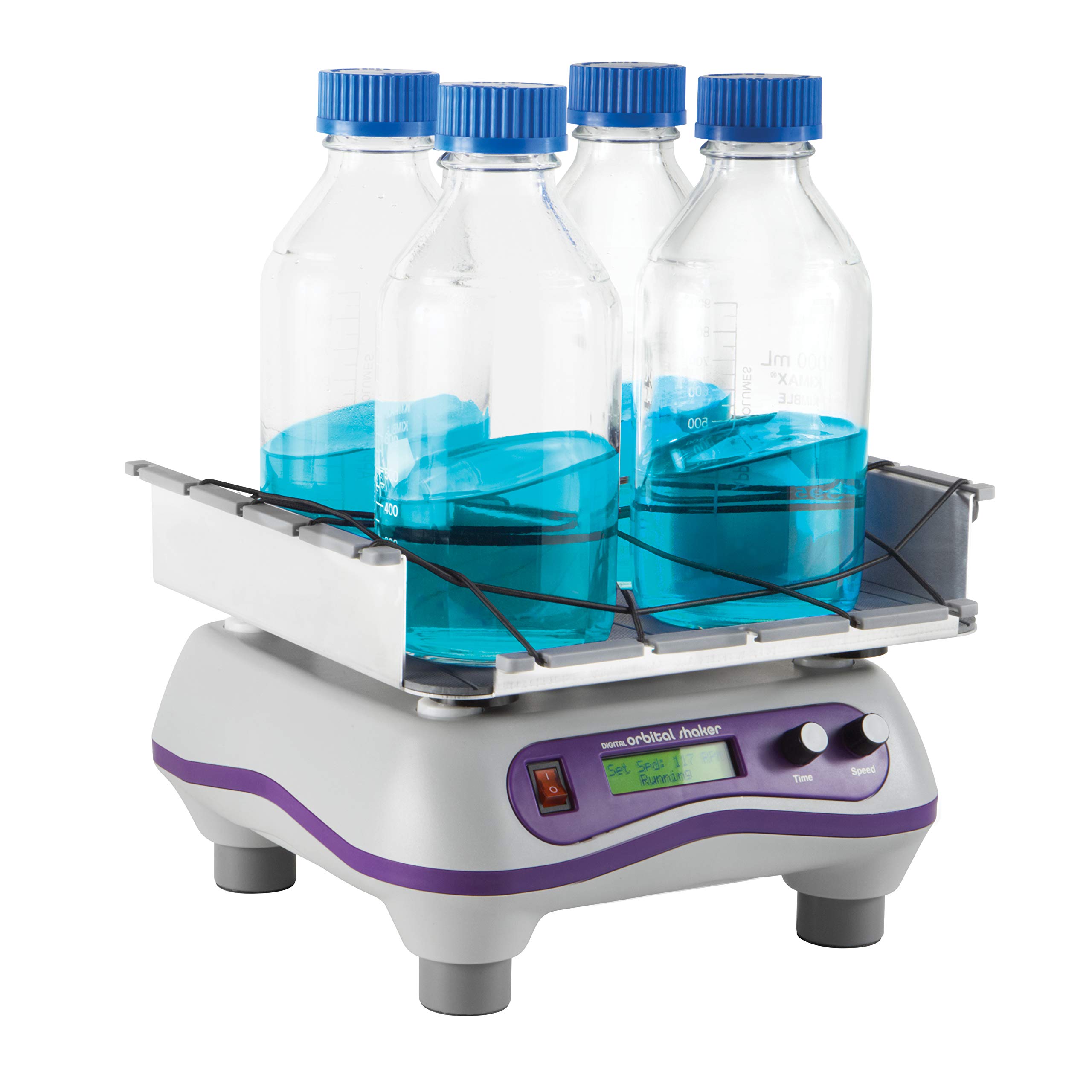 Heathrow Scientific Certified Digital Orbital Shaker, Adjustable Speed, 20 to 300 RPM, Timed and Continuous Modes, LCD Displayed Speed & Time, 10 Pound Weight Capacity, 11x11 Inch Working Platform