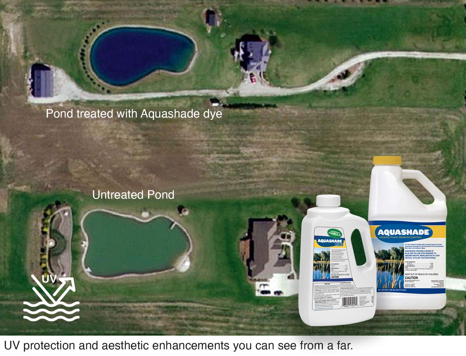 Aquashade Aquatic Plant Growth Control, 1 gal, Blue