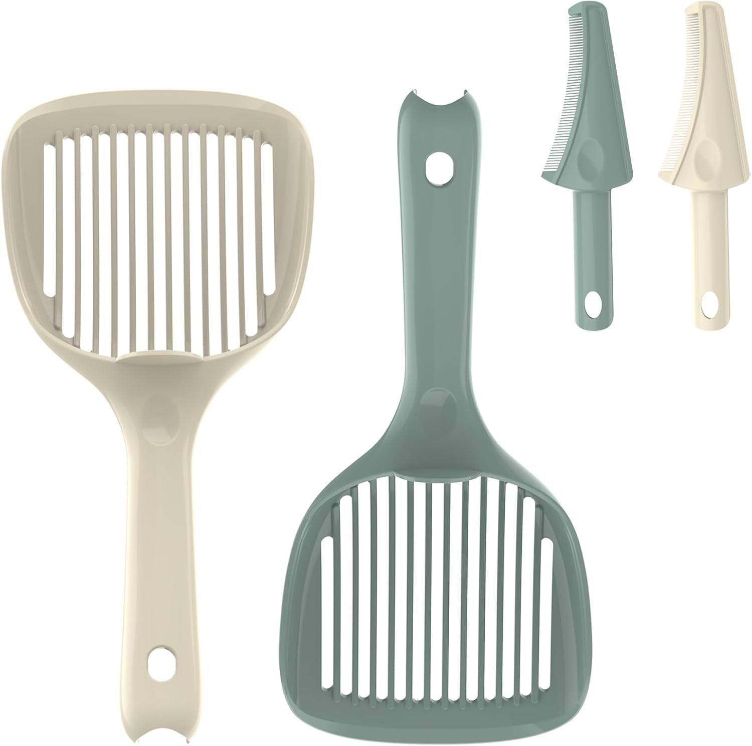 AXFRVEWA Broom and Dustpan Set with 52" Long Handle Broom with Dustpan Combo Set, Self-Cleaning Teeth & Standing Dust Pan and Broom for Home Office Kitchen Lobby Floor Use-Gray&Orange