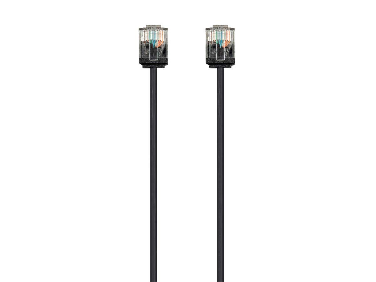 Monoprice Cat6 Ethernet Patch Cable - Snagless, 550MHz, UTP, 32AWG, 0.5 Feet, Black - Micro SlimRun Series