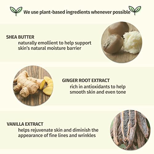 HEMPZ Body Lotion - Vanilla & Ginger Daily Moisturizing Cream, Shea Butter Hand and Body Moisturizer - Hemp Lotion - Skin Care Products, Hemp Seed Oil - 17 oz.
