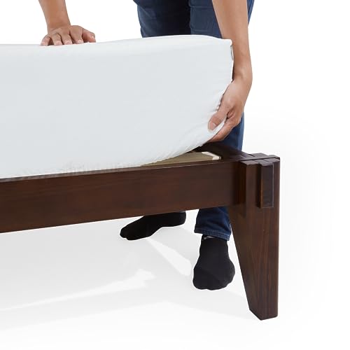 Bme Chalipa 14” Full Size Bed Frame - Wood Platform Bed - Wood Slat Support - No Box Spring Needed - Easy Assembly - Minimalist & Modern Style, Walnut