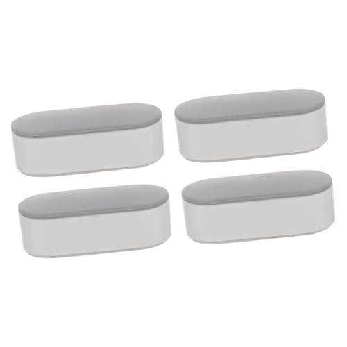 Angoily 4pcs Toilet Seat Gasket Toilet Buffer Pads Toilet Bumper Pad Toilet Cover Bumpers Toilet Seat Bumper Toilet Seat Stoppers Toilet Seat Bidet Replacement Kit Light Grey Plastic