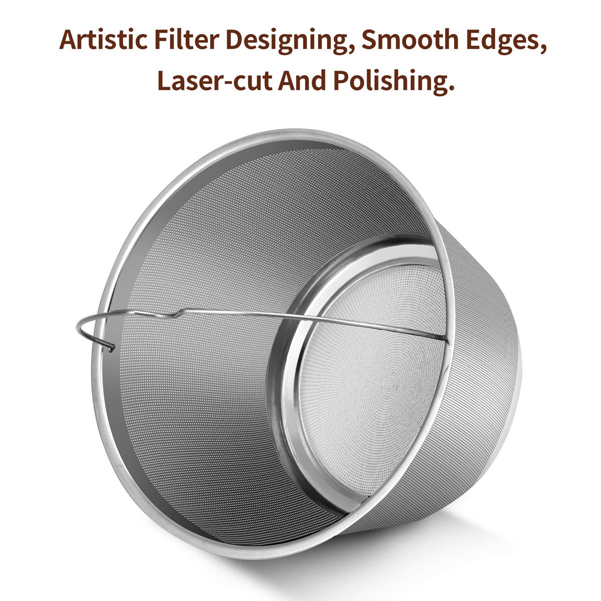 8-12 Cup Reusable Basket Permanent Coffee Filters, Perfect Fit 8-12 Cup Hamilton Beach Cuisinart Basket-Style Coffee Maker Filters and Replace Basket Paper Filters (Hamilton Beach)