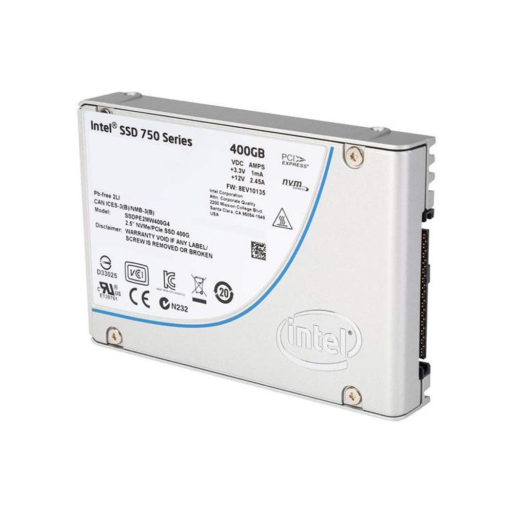 Intel Single Pack 400GB 750 Series Solid State Drive PCiE 2.5" 3.0 20NM MLC SSDPE2MW400G4X1