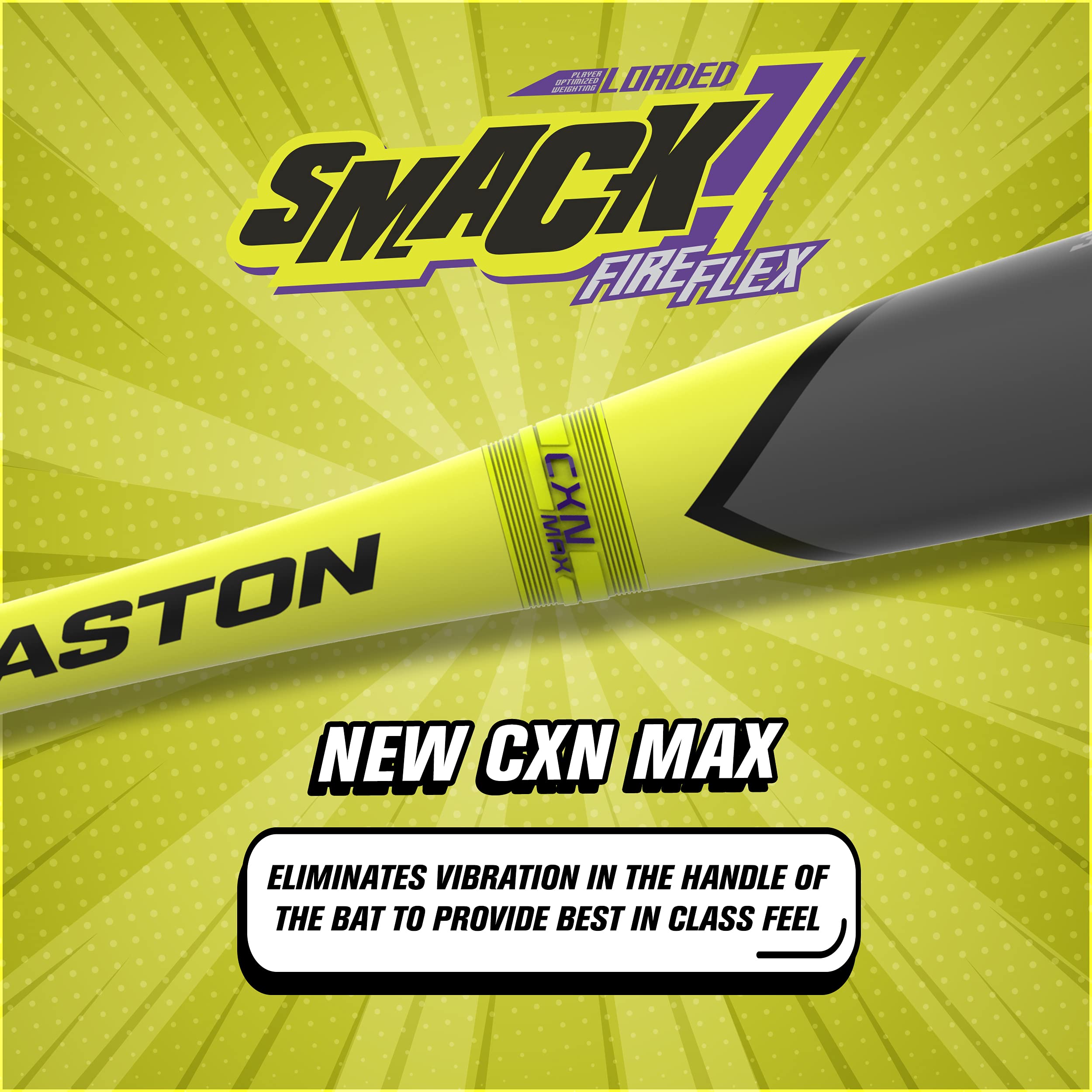 Easton Smack Slowpitch Softball Bat, End Loaded, 12.75 in Barrel, USSSA, ISA & NSA, 34in x 25.5oz