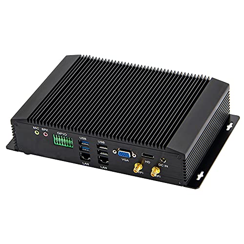 HUNSN Industrial PC, Mini Computer, Windows 11 / Linux Ubuntu, 4G, WOL, Watchdog Supported, I5 4200U 4250U 4258U 4278U, IM05, 2 x LAN, GPIO, 6 x COM RS232 422 485, 8G RAM, 64G SSD