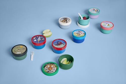 Mepal - Fruitbox Campus - Snack box for kids - Dishwasher and microwave safe - BPA free - 300 ml - Leopard