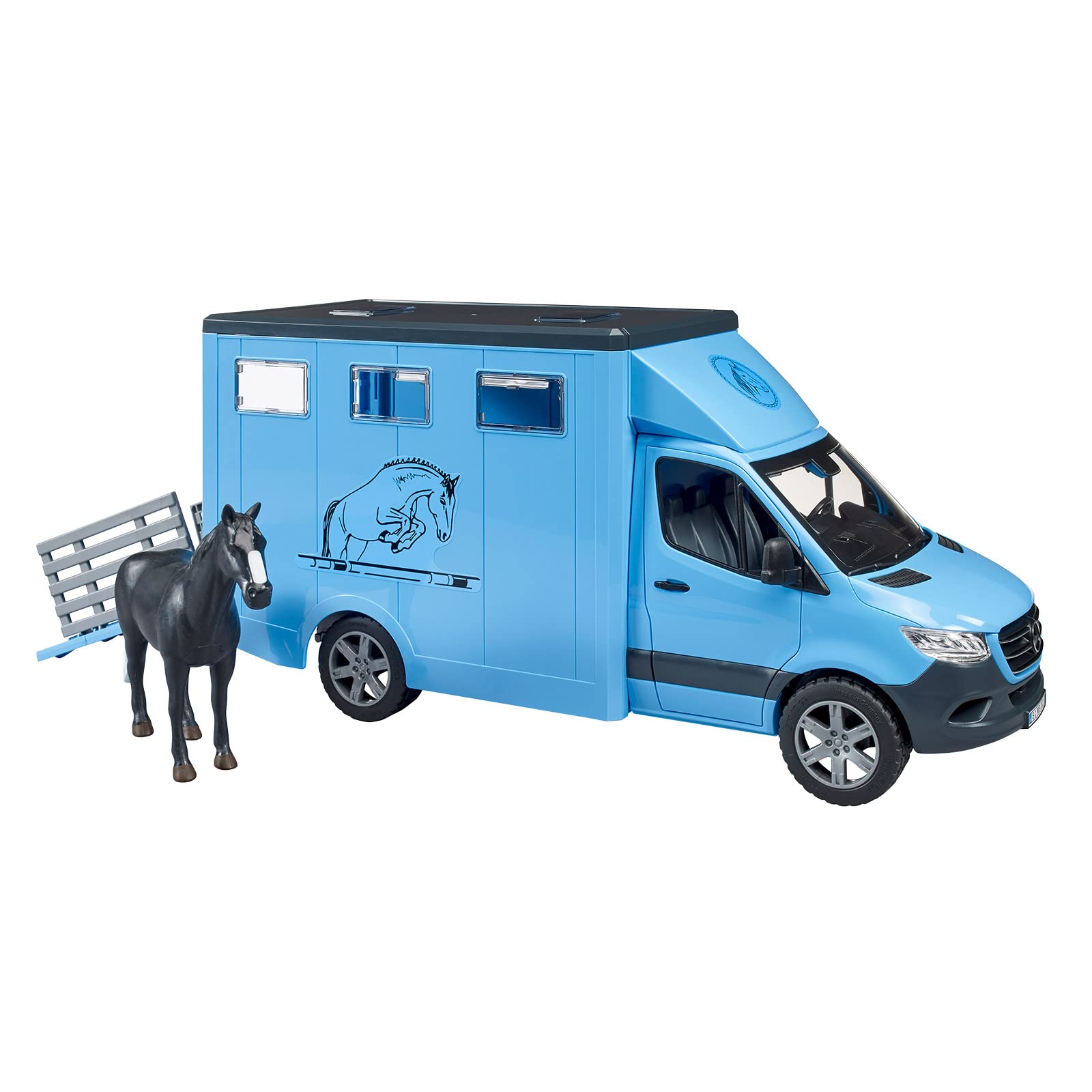 Bruder 02674 MB Sprinter Animal Transporter with 1 Horse