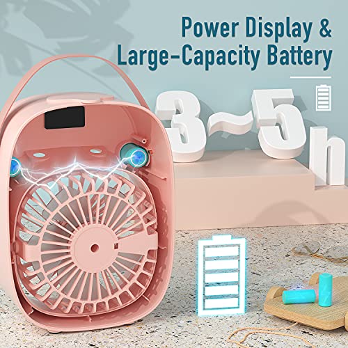 BNT Mini Air Conditioner,Upgraded Multifunction 3 in 1 Car Air Conditioner with Mist Sprayer, USB Mini Portable Air Conditioner for Room/Tent/Office/Bedroom/Car