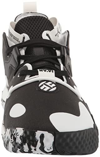 adidas Unisex Harden Vol. 6 Basketball Shoe, Black/Black/White, 10.5 US Men