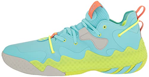 adidas Unisex Harden Vol. 6 Basketball Shoe, Pulse Aqua/Team Semi Sol Orange/Solar Yellow, 9.5 US Men