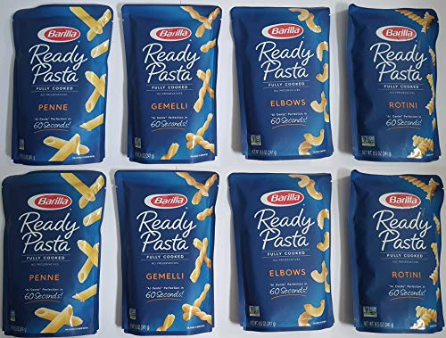 8-pack Variety, Barilla Ready Pasta: 2 pouches each of Rotini, Penne, Elbows, and Gemelli [2020]