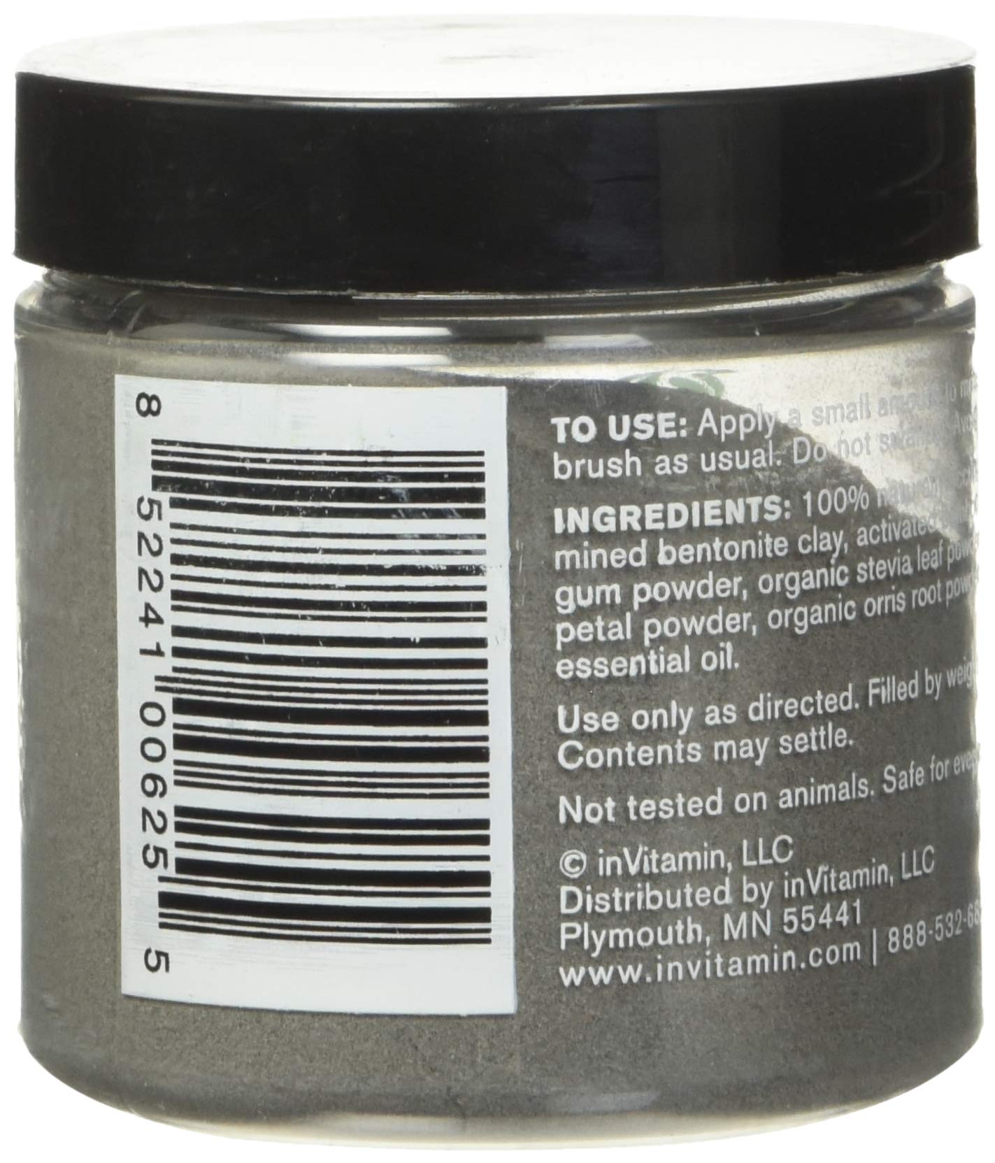 InVitamin Natural Whitening Activated Charcoal Powder for Teeth and Gums (Spearmint)