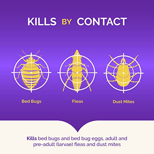 Hot Shot Ready-to-Use Bed Bug Killer Spray, Kills Bed Bugs and Bed Bug Eggs, Kills Fleas and Dust Mites, 32 Ounce (Pack of 2)