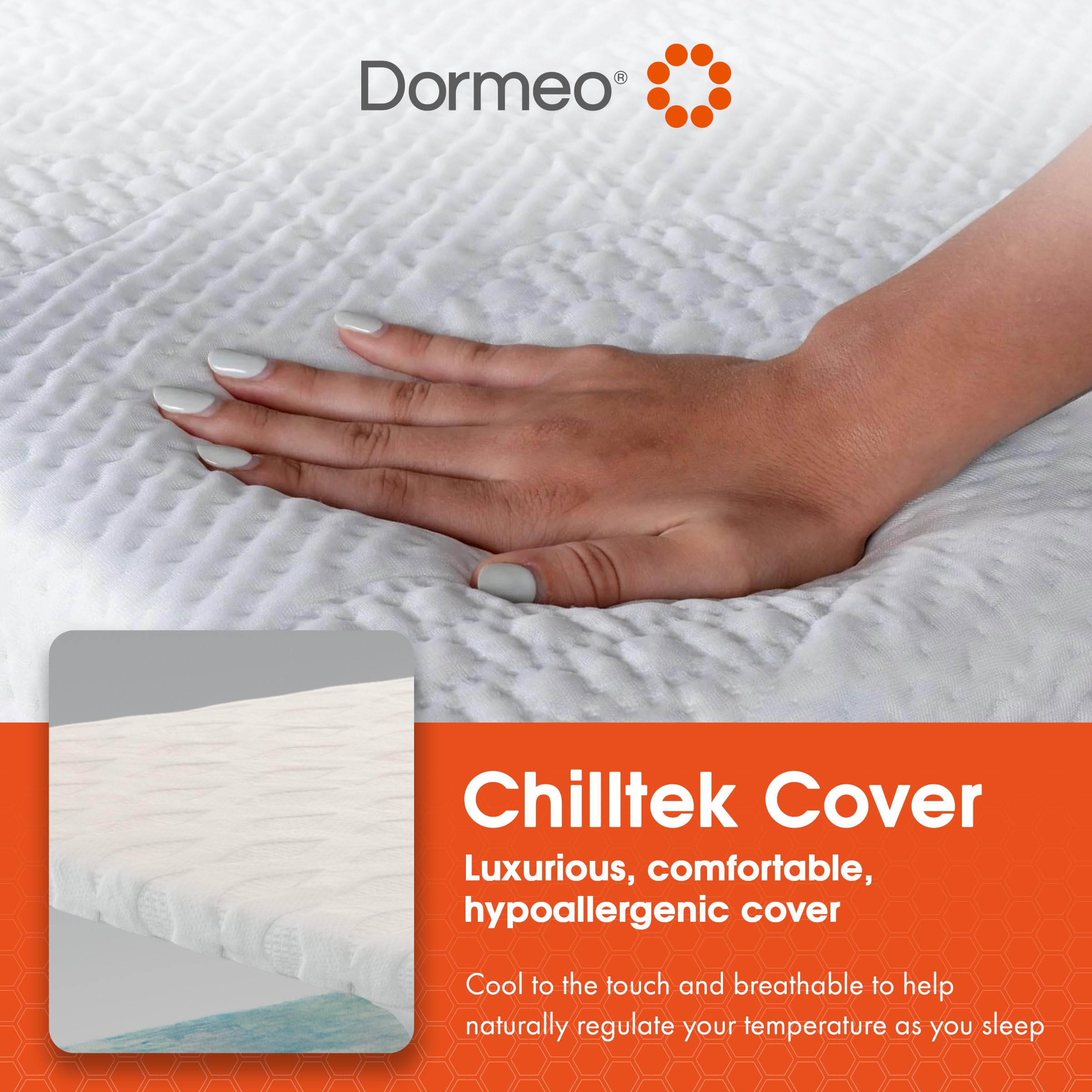 Dormeo Recovery 10" Twin Mattress with Signature Recovery Foam™ and Pressure Relieving OctaspringⓇ Technology, Medium Firm -75” L x 38” W x 10” H