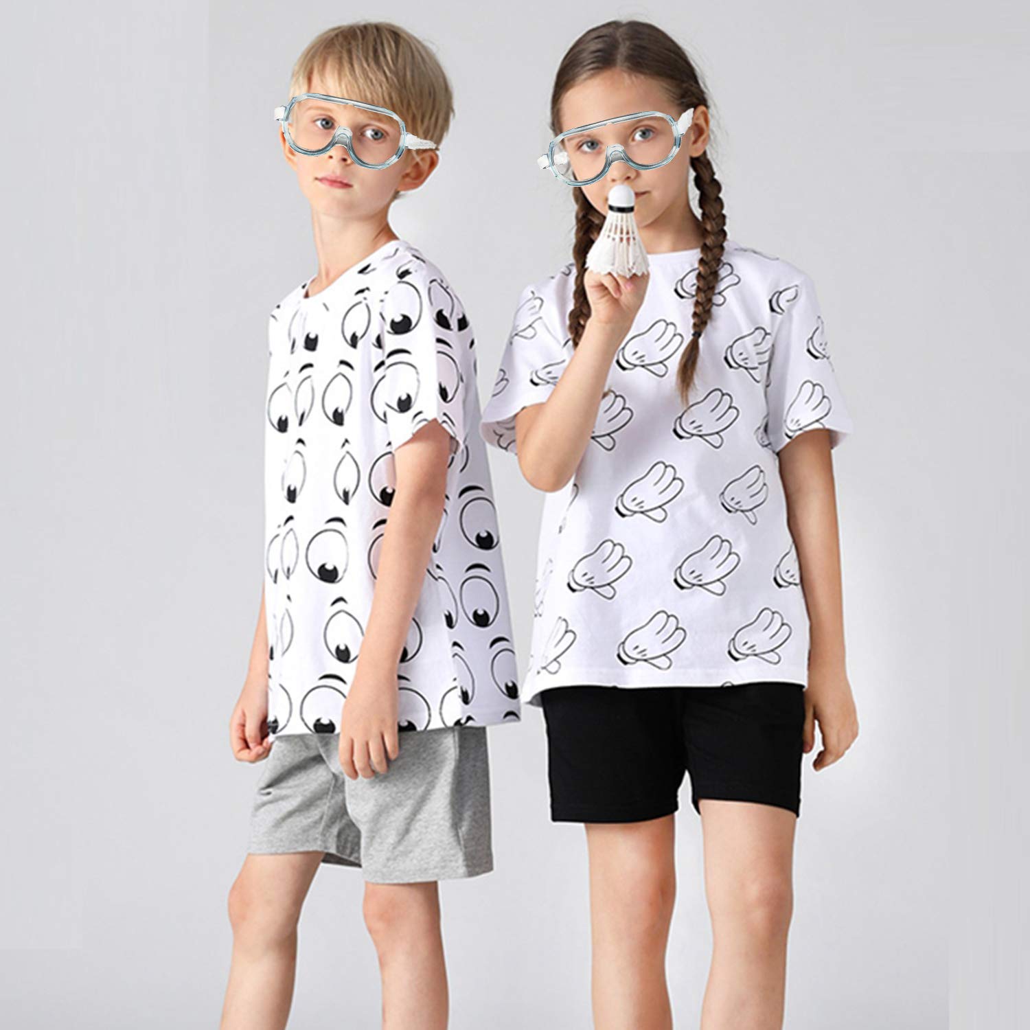 abudder 6 Pieces Kids Safety Goggles,Protective Goggles Crystal Clear Eye Safety Glasses for Boys and Girls