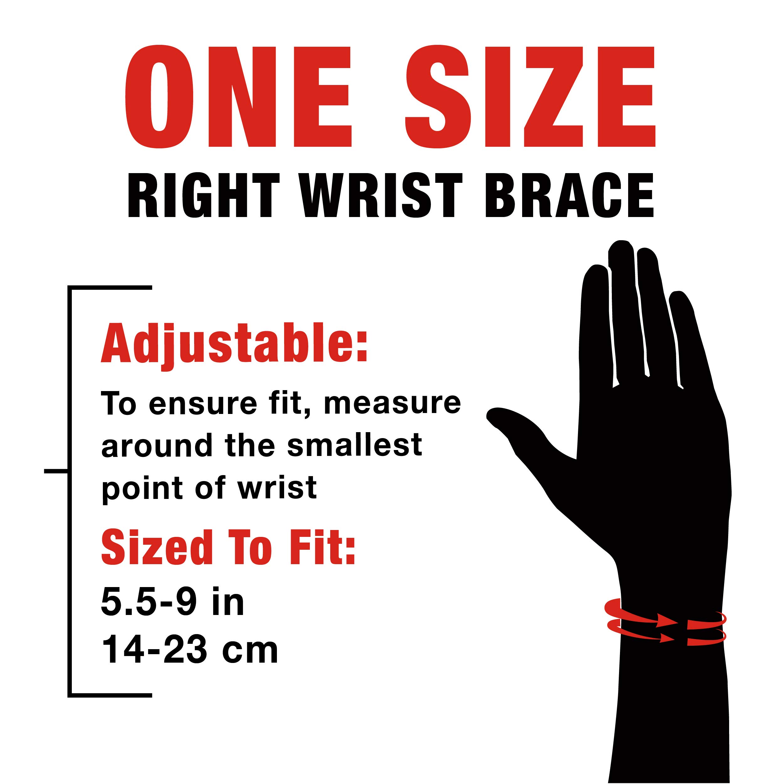 ACE B074P9L1Y2 Brand Carpal Tunnel Wrist Stabilizer with Memory Foam Palm, One Size Fits Most
