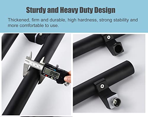 Contemporary Interior Exterior Front Door Handle, Glass Shower Push Pull Door Handle, Heavy Duty Sliding Barn Door Handles, Double Sided, 24/31/39/47/59 Inch Long (Brushed Black 50cm/19.7in)