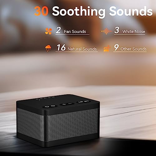 DailyBody Sound Machine Brown Noise White Noise Machine with 30 Soothing Sounds 36 Levels Volume 5 Timers and Memory Function Effectively Blocks Noise Ideal Sleep Machine for Baby Kids Adults