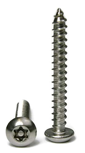 Star Drive Button Head Security Sheet Metal Screws #14 x 3 Qty 25