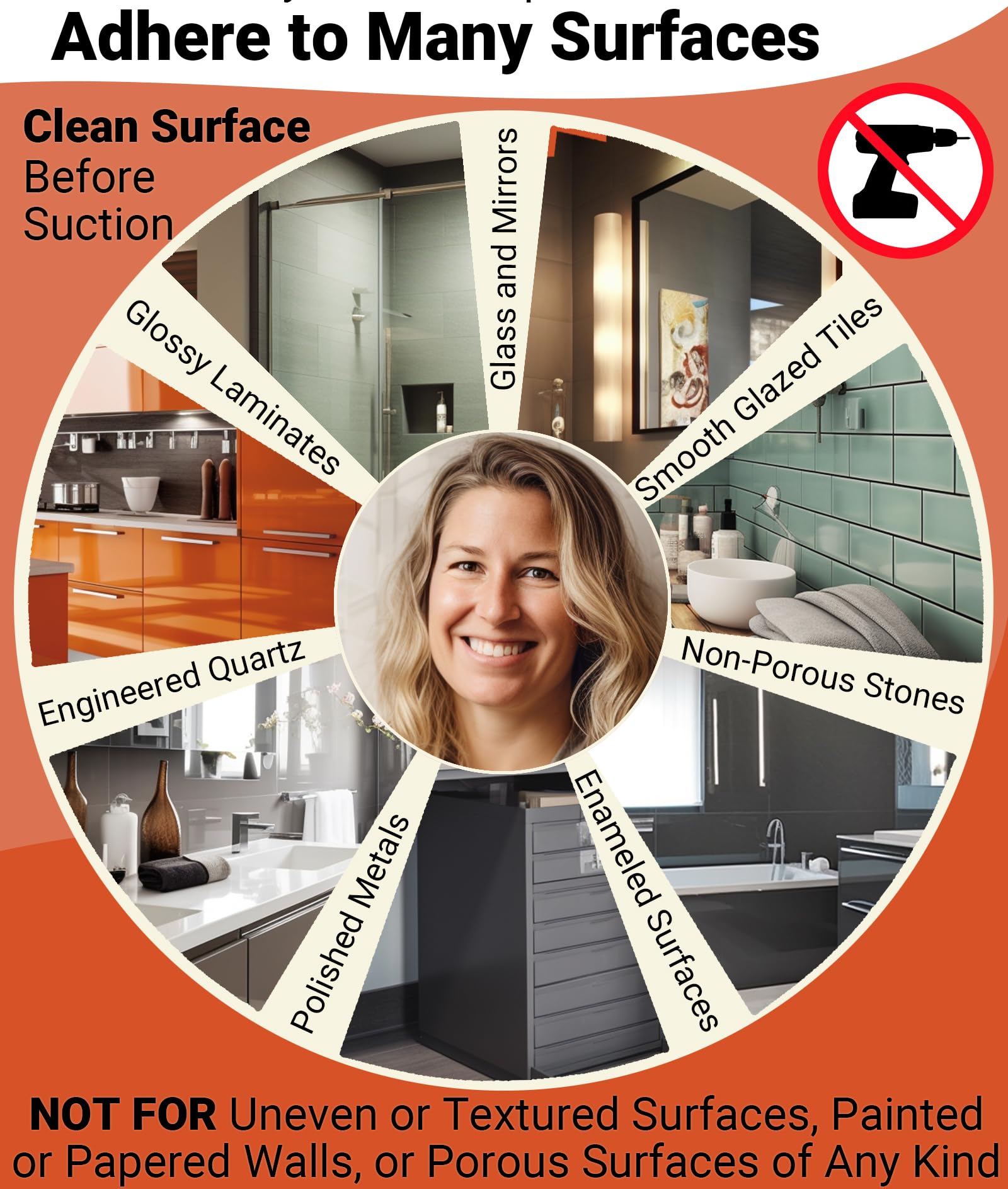 Kitston Suction Cup Hooks are Waterproof Solutions for The Shower, Bathrooms, and Kitchens to Hang Mesh Scrub Loofahs, Towels, Robes, and More, Black, 2 Pack