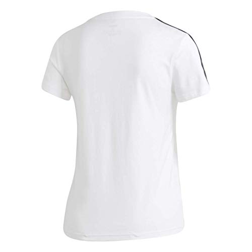 adidas Women's Essentials 3-Stripes Slim Tee White/Black XX-Small
