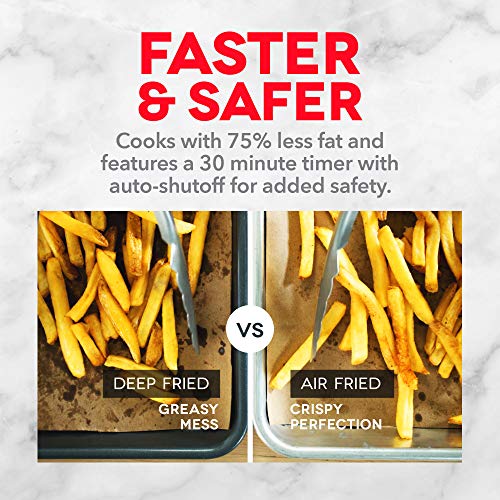 Dash DCAF250GBAQ02 AircrispÂŽ Pro Compact Air Fryer + Oven Cooker with Temperature Control, Non Stick Fry Basket, Recipe Guide + Auto Shut Off Feature, 2qt, Aqua