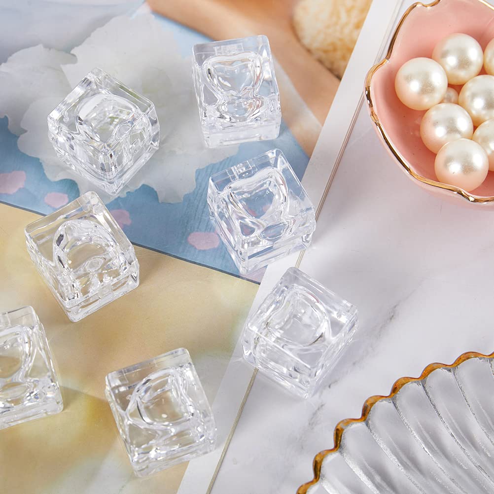 5Pcs Empty Plastic Cosmetic New Clear Refillable Plastic Heart Shape Pot Jars Bottles Make up Cosmetic Containers with Lids for Face Cream Lotion Eye Shadow Lip Balm
