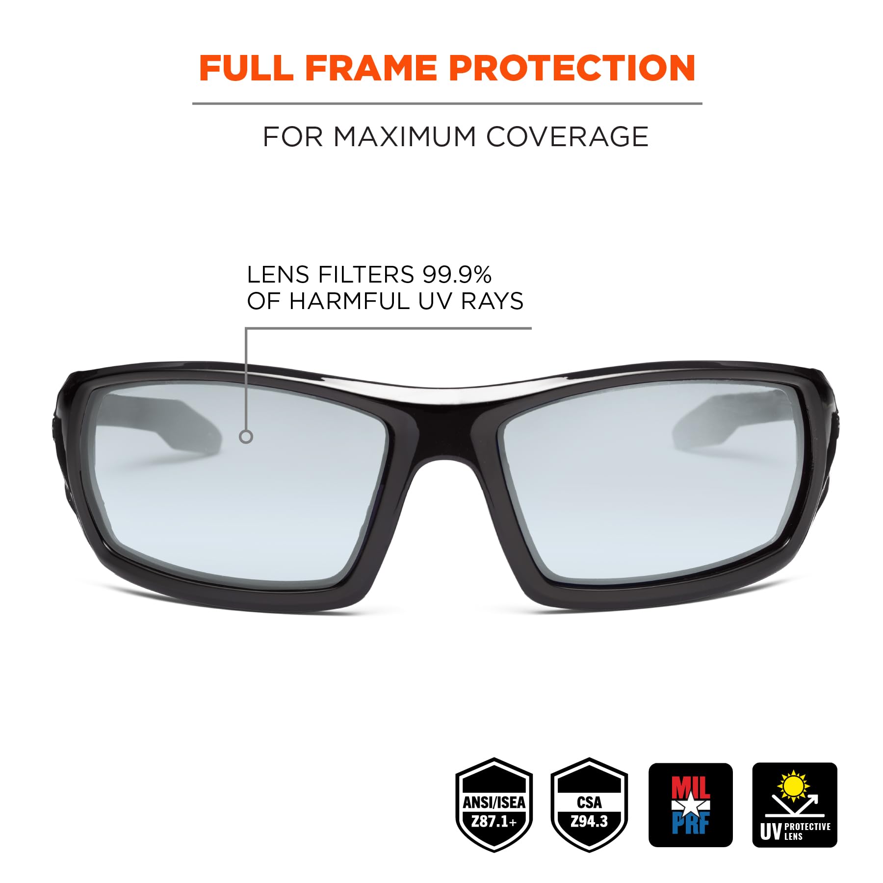 Ergodyne - Odin Anti-Fog In/Outdoor Lens Black Safety Glasses (50083)
