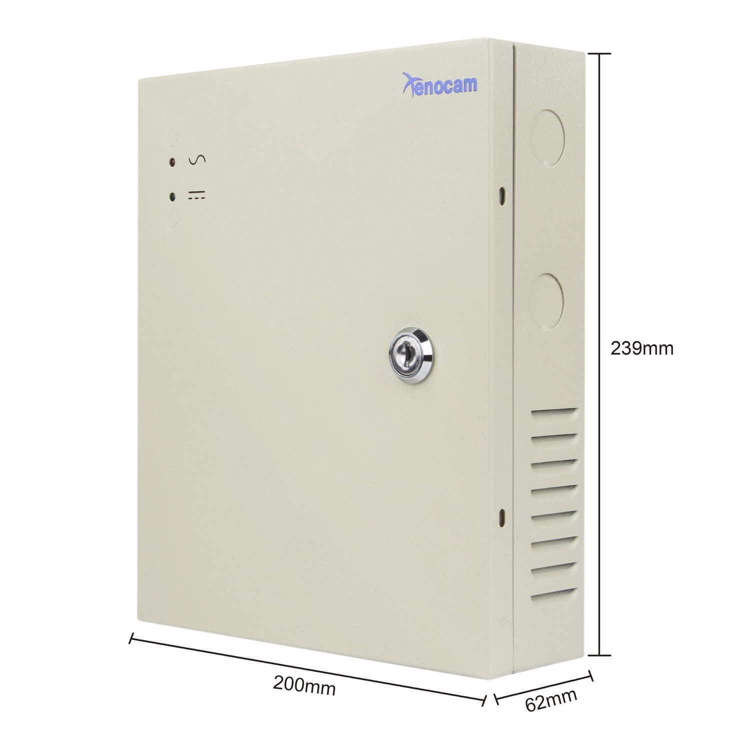 Xenocam 18 Channel 12 Volt DC Output CCTV Distributed Power Supply Box for Security Camera with 18 Pcs. DC Male Pigtail