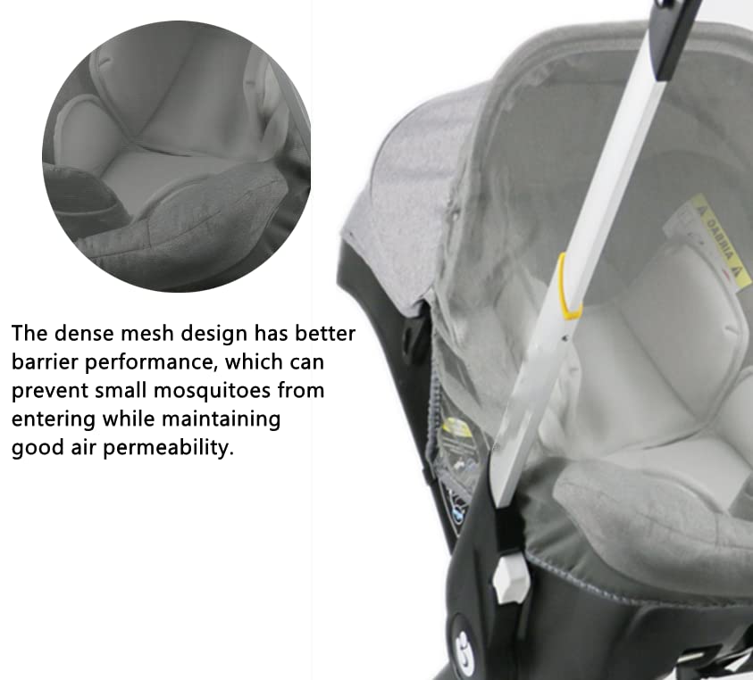Baby Stroller Netting Cover Compatible with Doona, Breathable Encrypted Stroller Full Cover Net fit Doona, Portable Durable & Easy Fitting Infant Sunshade Compatible with Car Seat & Stroller