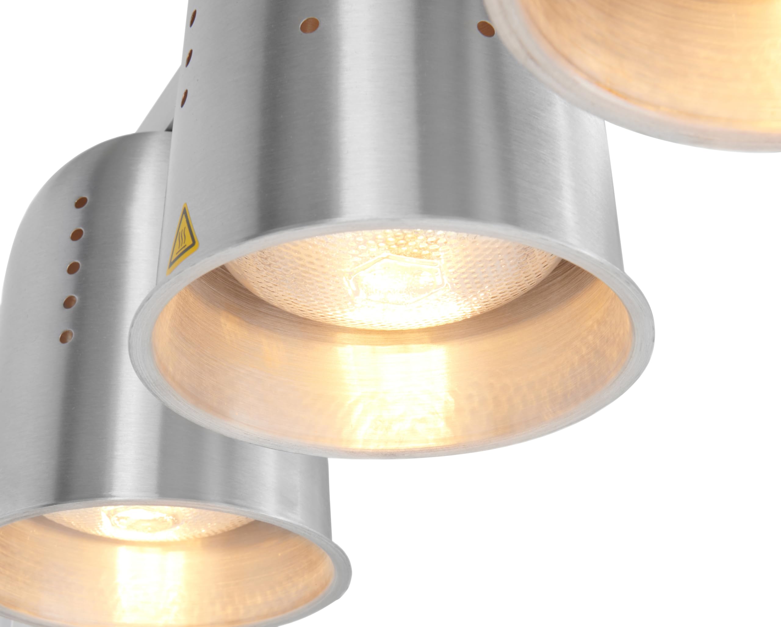 Kratos 31M-005 Bulb Warmer, Three Bulb Heat Lamp, Silver, 120V, 750 Watts, Countertop Electric Food Warmer for Restaurants